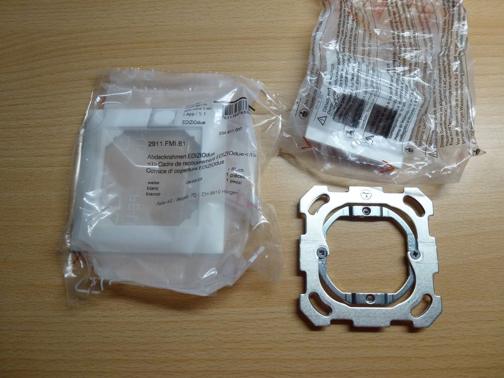 Feller Edizio Due UP 2 x RJ45 Keystone ohne Anschlussmodule (Neu und ...