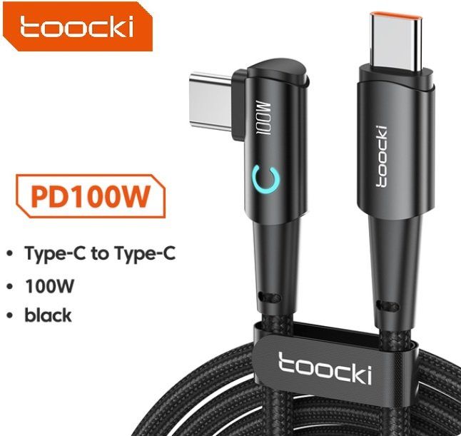 Toocki PD 100W 5A USB-C zu Typ-C Kabel Schnelle Ladung (Neu (gemäss ...