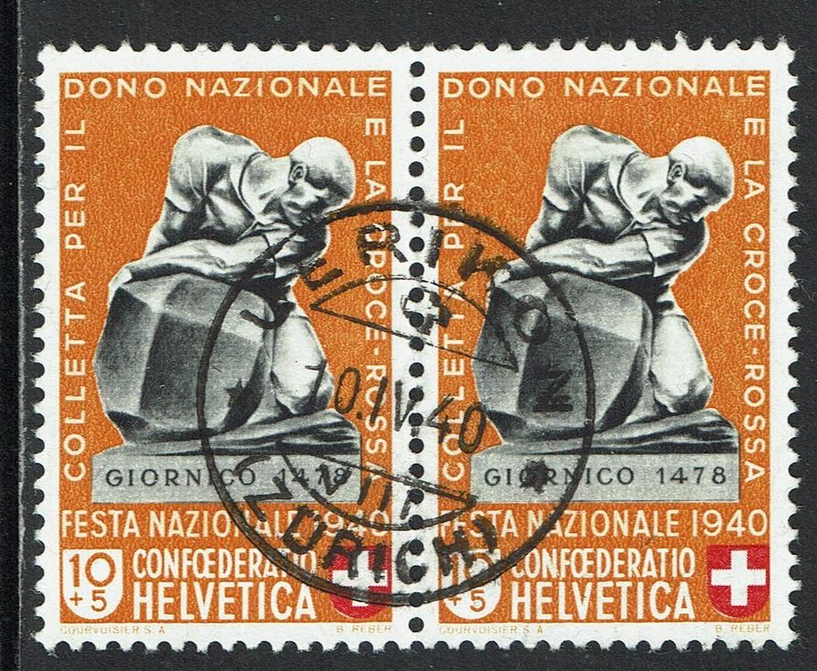 ABE/Pro Patria B4 paire oblit. Uerikon | Kaufen auf Ricardo