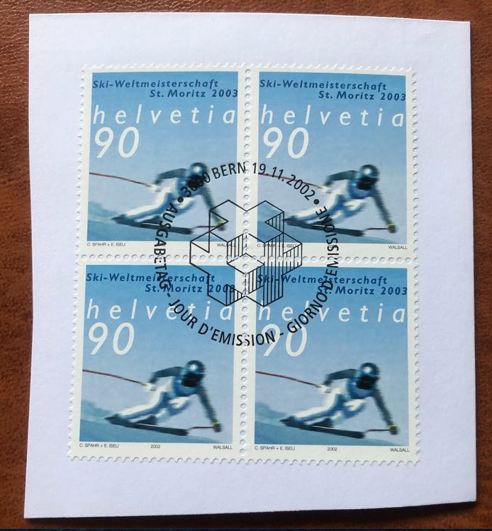 4 er Block Nr.1068 mit Papier Stempel Bern | Kaufen auf Ricardo