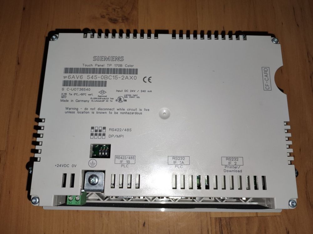 Siemens SIMATIC Touch Panel TP170B Color 6AV6545-0BC15-2AX0 (Gebraucht ...