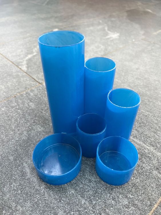 70er vintage Stifthalter retro Utensilo blau | Kaufen auf Ricardo