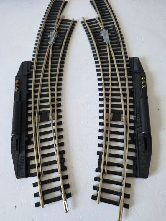 1 Paar elektr. Bogenweichen, Roco 4516/4517-NS (Neu (gemäss ...