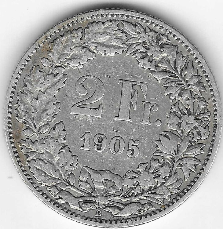 2 Franken 1905 Silbermünze - 120 Jahre (Gebraucht) in Wattwil für CHF 7 – mit Lieferung auf ...