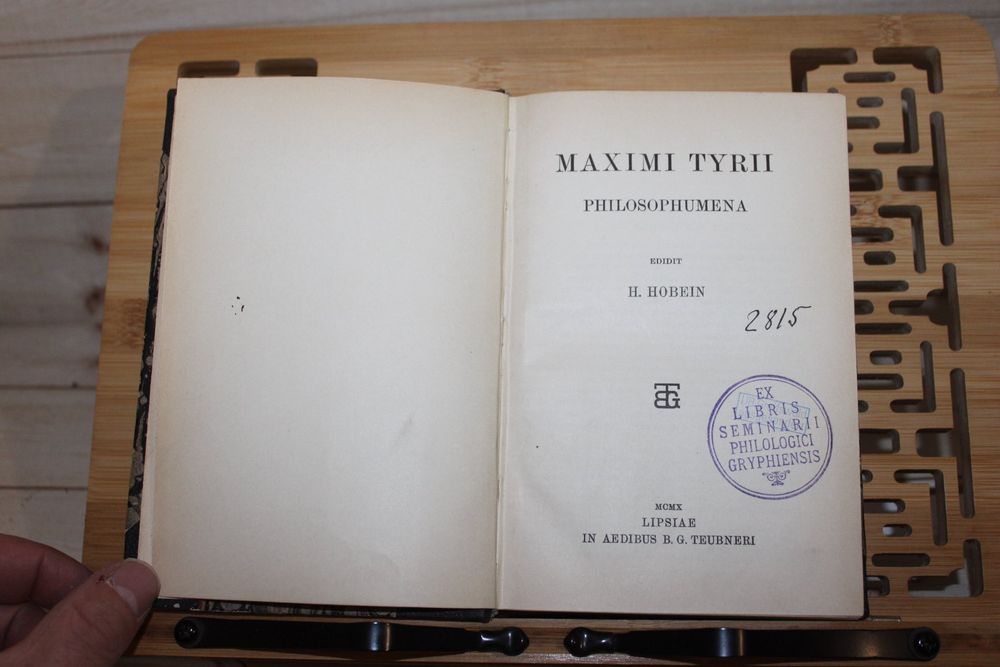 Maximi Tyrii Philosophumena edidit H.Hobein (Gebraucht) in Kaden für ...