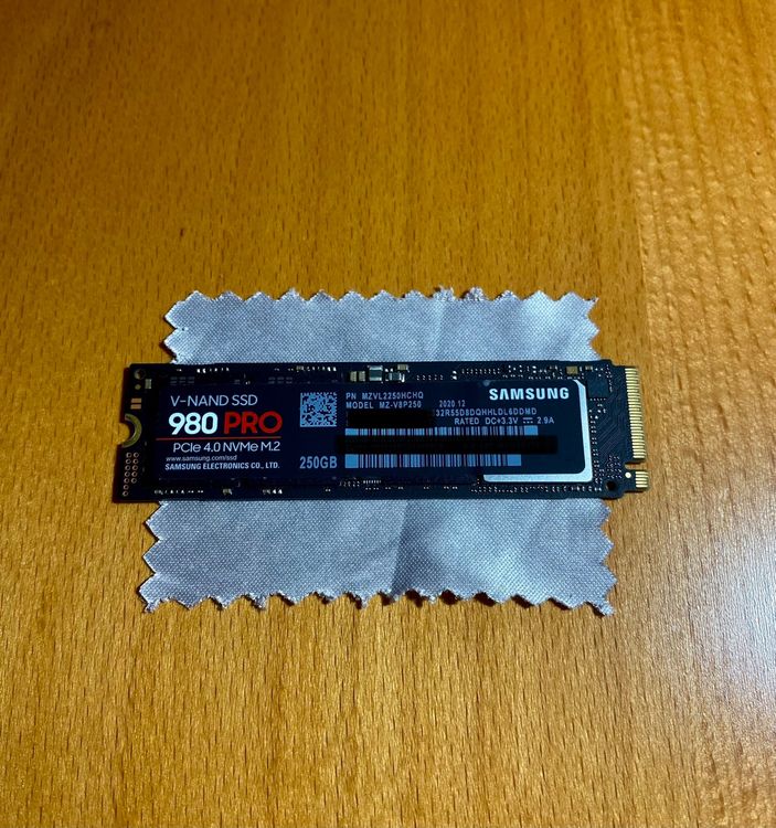 Samsung 980 PRO V-NAND SSD 250 GB NVMe M.2 SSD (PCIe 4.0) (Gebraucht ...