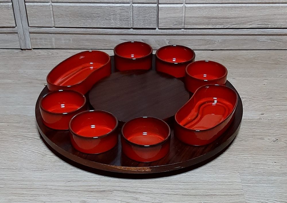 Drehteller Dreiplatte mit Schallen für Racletteofen & Fondue (Gebraucht ...