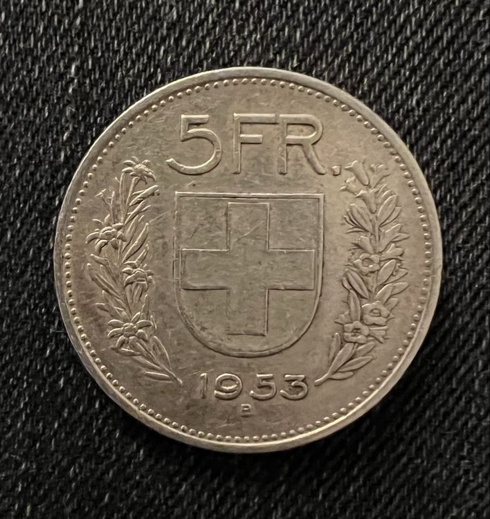 Silbermünze 5 Franken 1953 | Kaufen auf Ricardo
