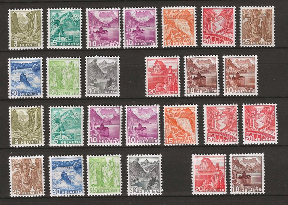 1936-42 : Landschaftsbilder Typ Y + Z ** (Gebraucht) in Gümligen für CHF 20 – mit Lieferung auf ...