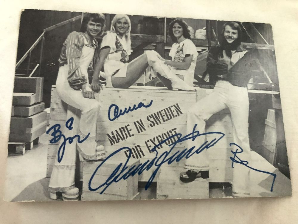 ABBA Vintage Autogramm Karte (Gebraucht) in Wettingen für CHF 99 – mit Lieferung auf Ricardo kaufen