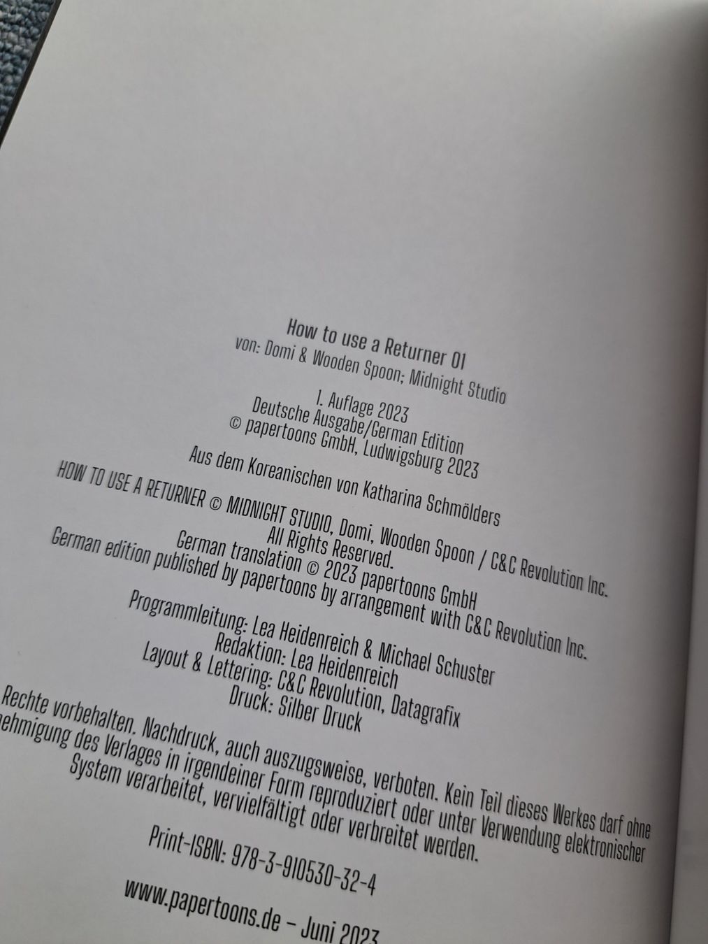 How to use a Returner 1,2 Manhwa, Manga 1.Auflage (Gebraucht) in ...