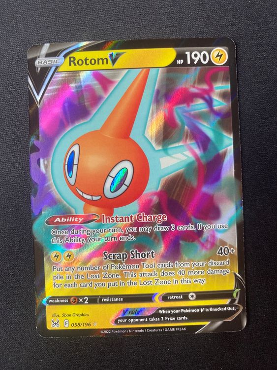 Rotom V 58 - Ultra Rare - Lost Origin - EN (Neu (gemäss Beschreibung)) in Hausen AG für CHF 1.95 ...