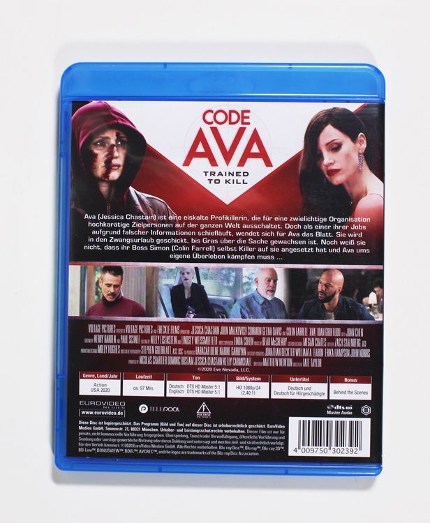 Blu-Ray CODE AVA mit Jessica Chastain, Colin Farrel, John Ma | Kaufen ...