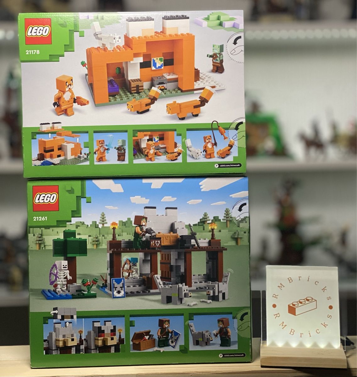 Lego Minecraft The Fox Lodge 21178 & Wolf Stronghold 21261 (Neu und ...