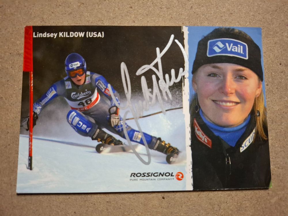 Extrem selten! Autogrammkarte Lindsey Vonn (Kildow) (Neu (gemäss ...