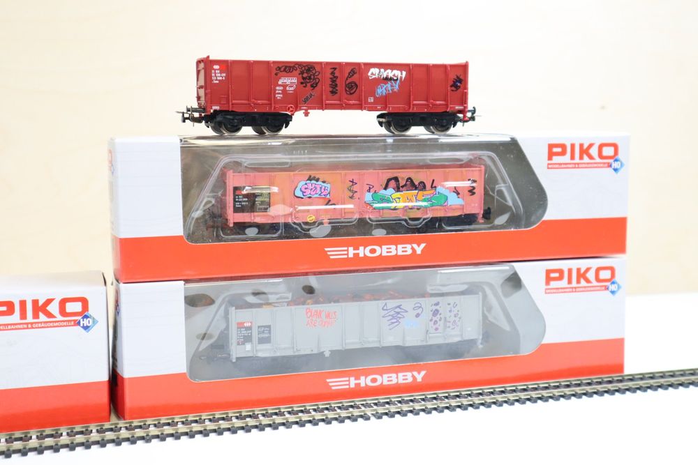 PIKO 3 x SBB Hochbordwagen "Graffiti" 58716 / 57760 | Kaufen auf Ricardo