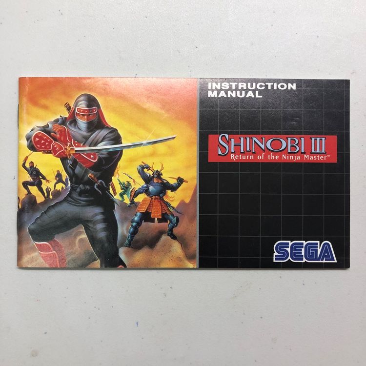 Shinobi III Spielanleitung manual booklet- SEGA Megadrive | Kaufen auf Ricardo