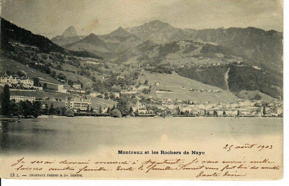 Alte Ansichtskarte Montreux - Rochers de Naye 1903 (Gebraucht) in Hochdorf für CHF 5 – mit ...