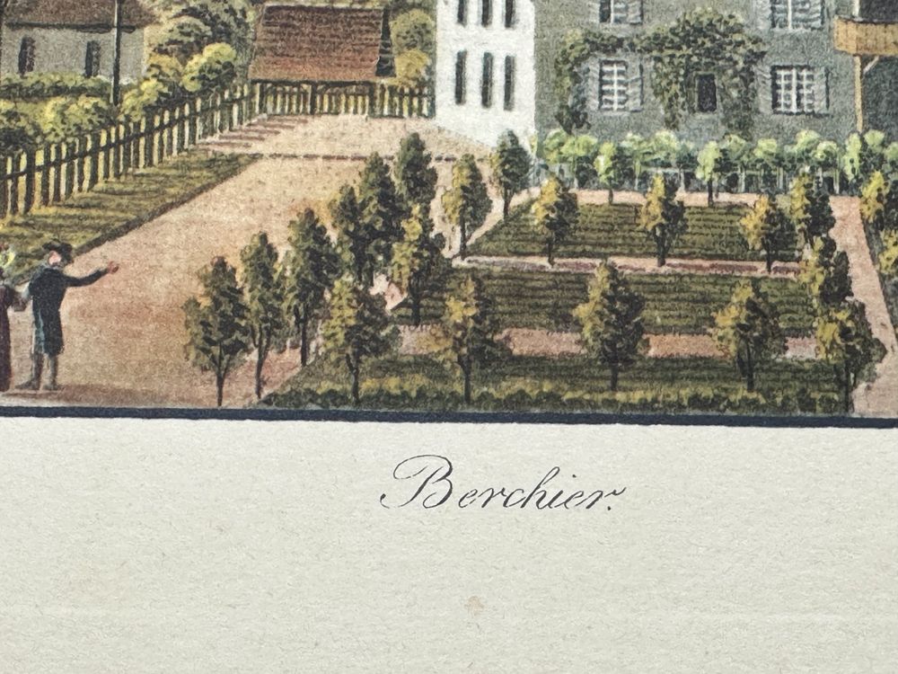 Gravure sur papier "Bercher" par Jakob Samuel Weibel 1827 (Gebraucht ...