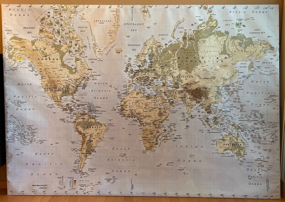 Weltkarte Leinwand 140x200 | Kaufen auf Ricardo