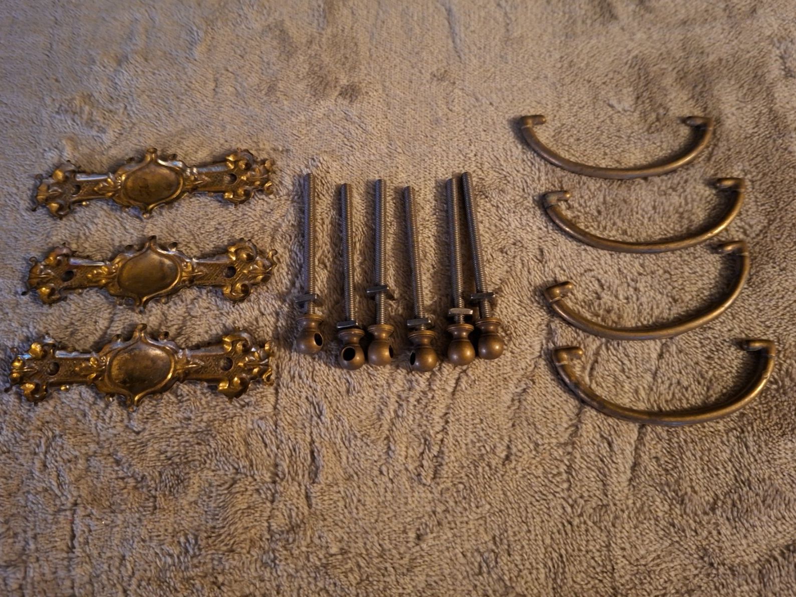 Antikes Messing Möbelbeschläge-Set 3-teilig (22) (Gebraucht) in ...