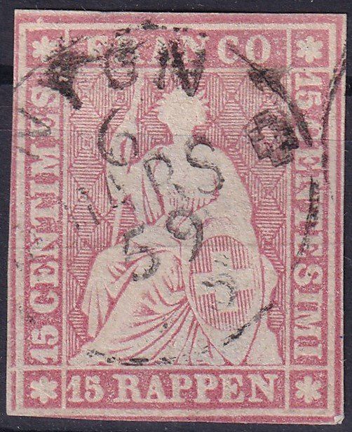 Vollrandiger Strubel 24B, V-O NYON, signiert! (Gebraucht) in Samnaun-Compatsch für CHF 14 – mit ...