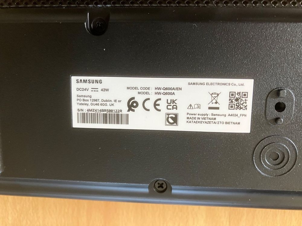 Samsung Surround System HW-Q600 A Soundbar/Subwoofer/Lautspr (Gebraucht ...