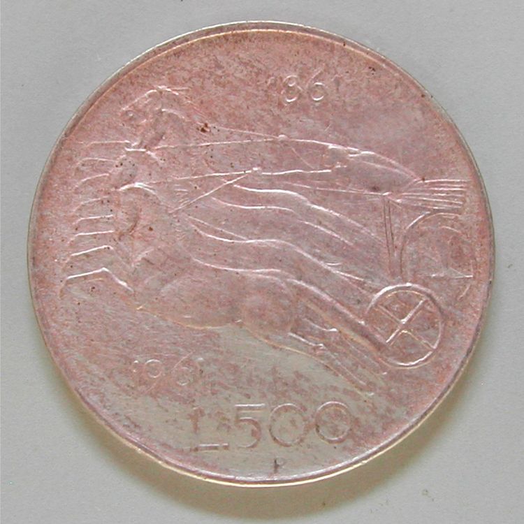 035 ITALIA, 500 LIRE 1961, 100 JAHRE, SILBER, vz+ (Gebraucht) in Bern für CHF 7.4 – mit ...