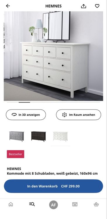 Aufsatz Hemnes Kommode