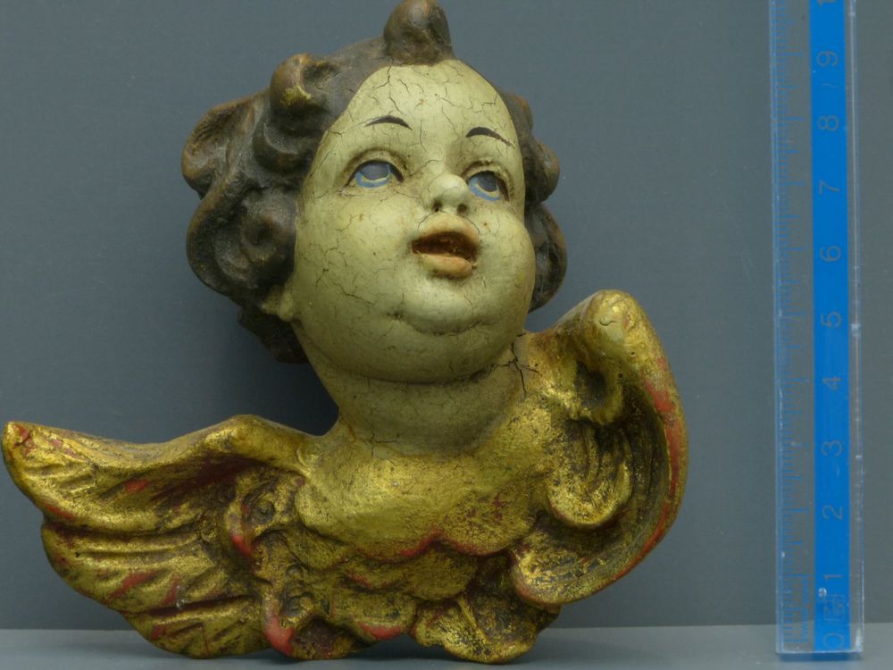 Engel Figur aus Holz (02) *Barock ca.10cm* wohl XIX Jh. | Kaufen auf Ricardo