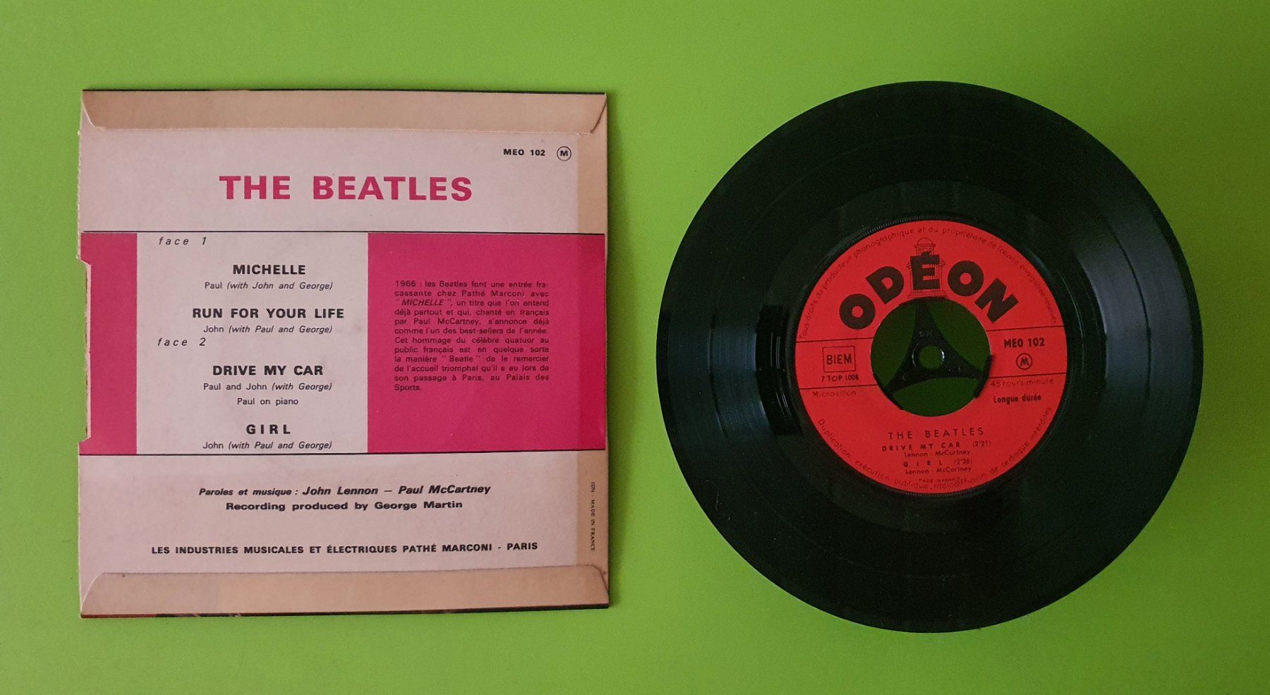 Beatles: Ruber Soul - Michelle - EP Vinyl 1965 / 382 (Gebraucht) in ...