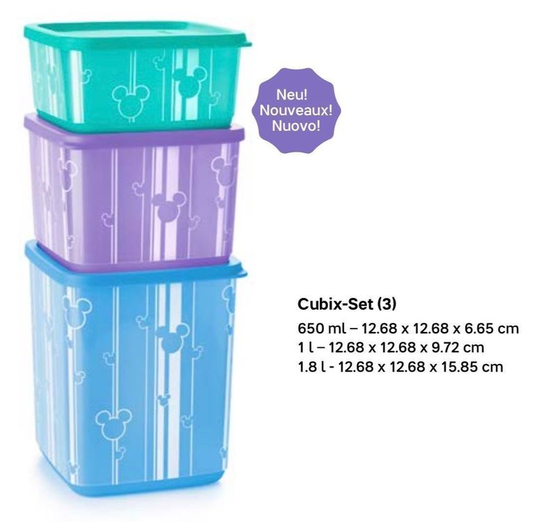 Tupperware Cubix-Set Disney Boxen (Neu und originalverpackt) in ...