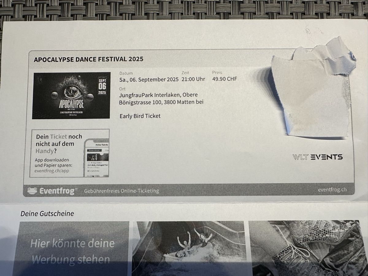 Apocalypse Dance Festival 2025 - Early Bird Ticket! (Neu und originalverpackt) in Oberdiessbach ...