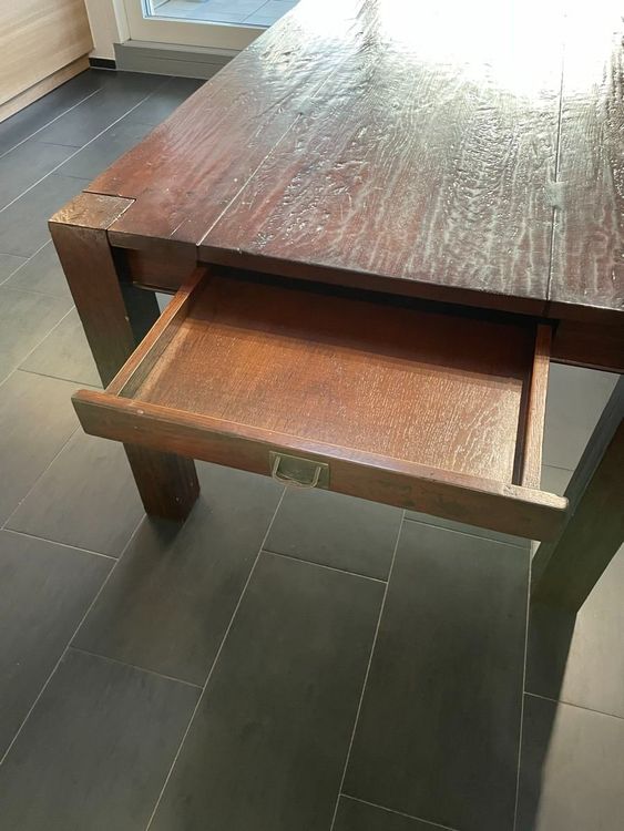 Massiver Esstisch aus Holz – 200 × 100 cm – sehr stabil (Gebraucht) in ...