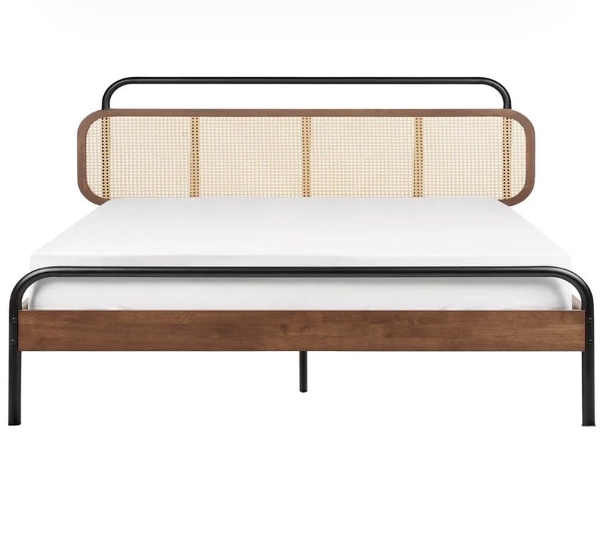 Rattan Bett 180x200
