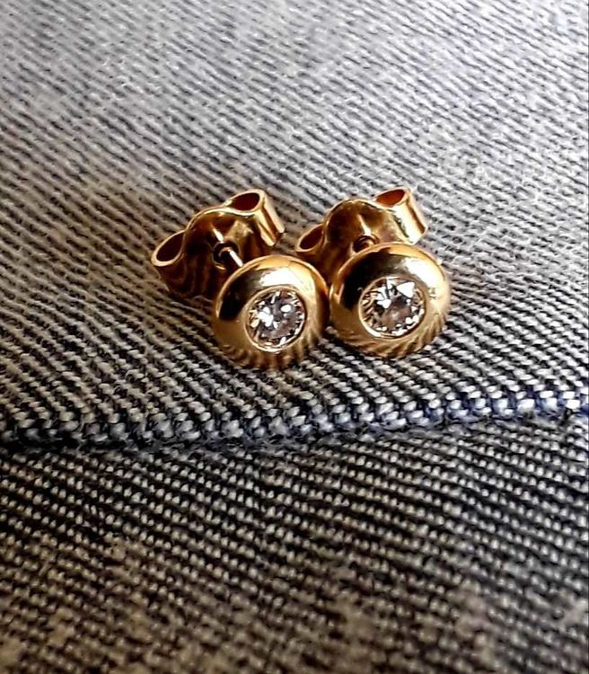 Brillant Ohrstecker 0,34 ct. 750 / 18 Karat ab Fr.1.- (Gebraucht) in Rorschach für CHF 406 – mit ...