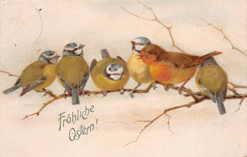Ostern, Vögel auf einem Zweig | Kaufen auf Ricardo
