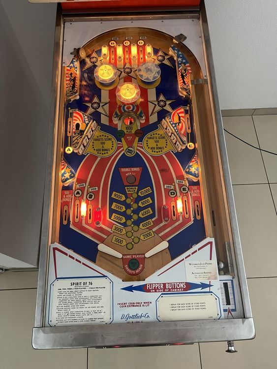 Spirit mechanical pinball machine from 1976 D.Gottlieb & Co | Kaufen ...