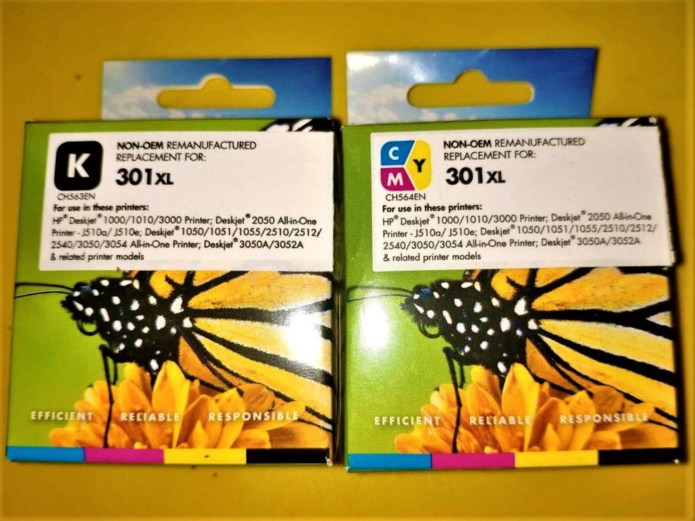 HP 301XL Patronen XXL kompatibel, 2er Set BlacK+Color 301 XL | Kaufen ...