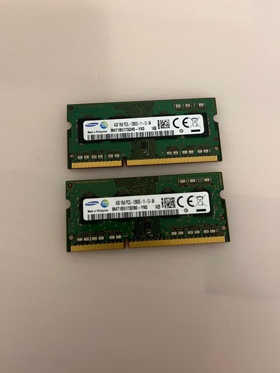 2 Stück 4GB DDR3 PC3L 12800 RAM für Laptop (Gebraucht) in Egnach für ...