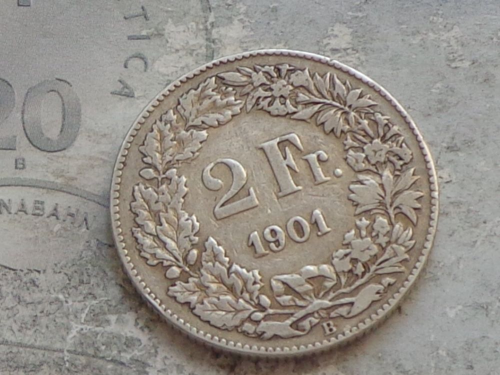 2 Fr. 1901 B - Très belle pièce Rare (Gebraucht) in Pully für CHF 53 – mit Lieferung auf Ricardo ...