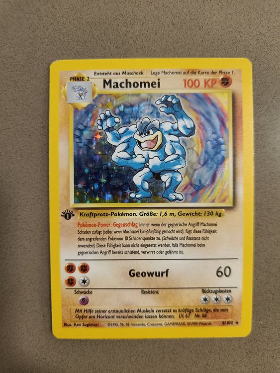 Pokemon Karte - Machomei 4 Holo - Base Set - Deutsch | Kaufen auf Ricardo