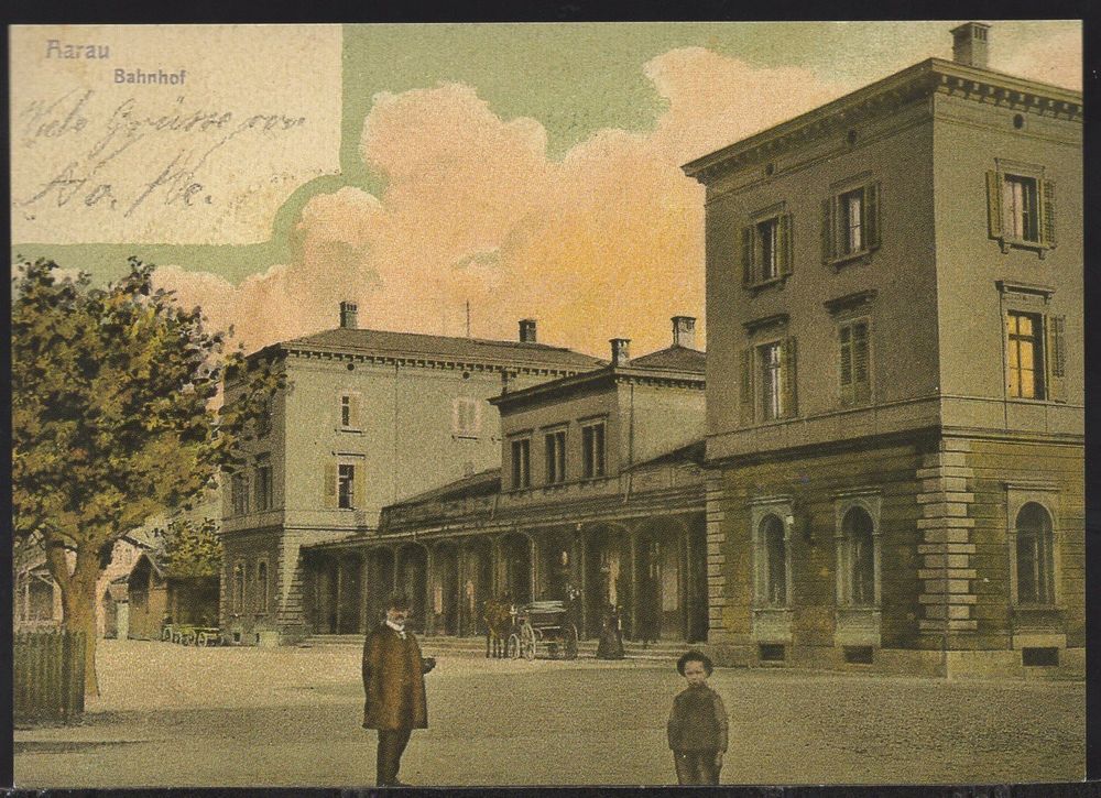 AARAU Bahnhof 1904 REPRO-ANSICHTSKARTE (Gebraucht) in Aarau für CHF 2 – mit Lieferung auf ...