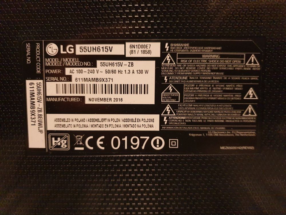 LG ULTRA HD TV UH615V 55'' (Defekt) in für CHF 31.3 – nur Abholung auf ...