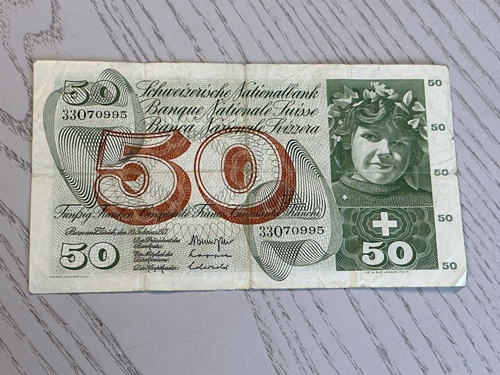 50 Fr.-Note Schweiz 1971 | Kaufen auf Ricardo