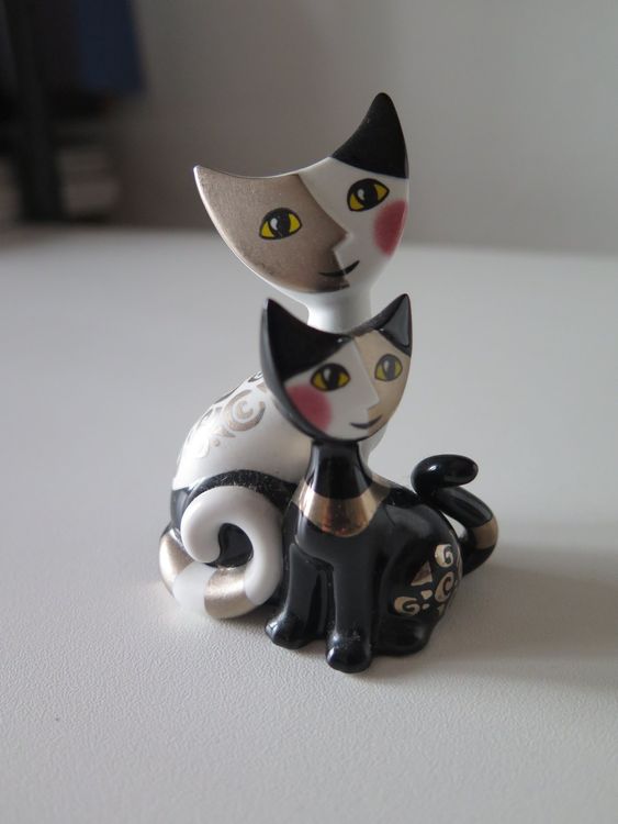 Katzenpaar Goebel von Rosina Wachtmeister "Manuele e Savina" | Kaufen auf Ricardo