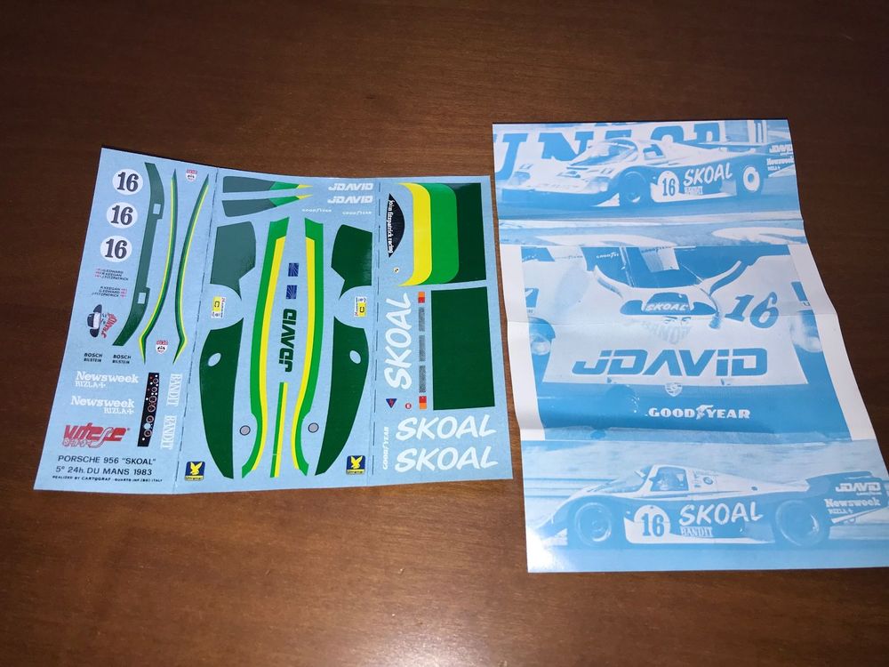 Porsche 956 „Skoal“ 1983 Le Mans 1/43 Decals | Kaufen auf Ricardo