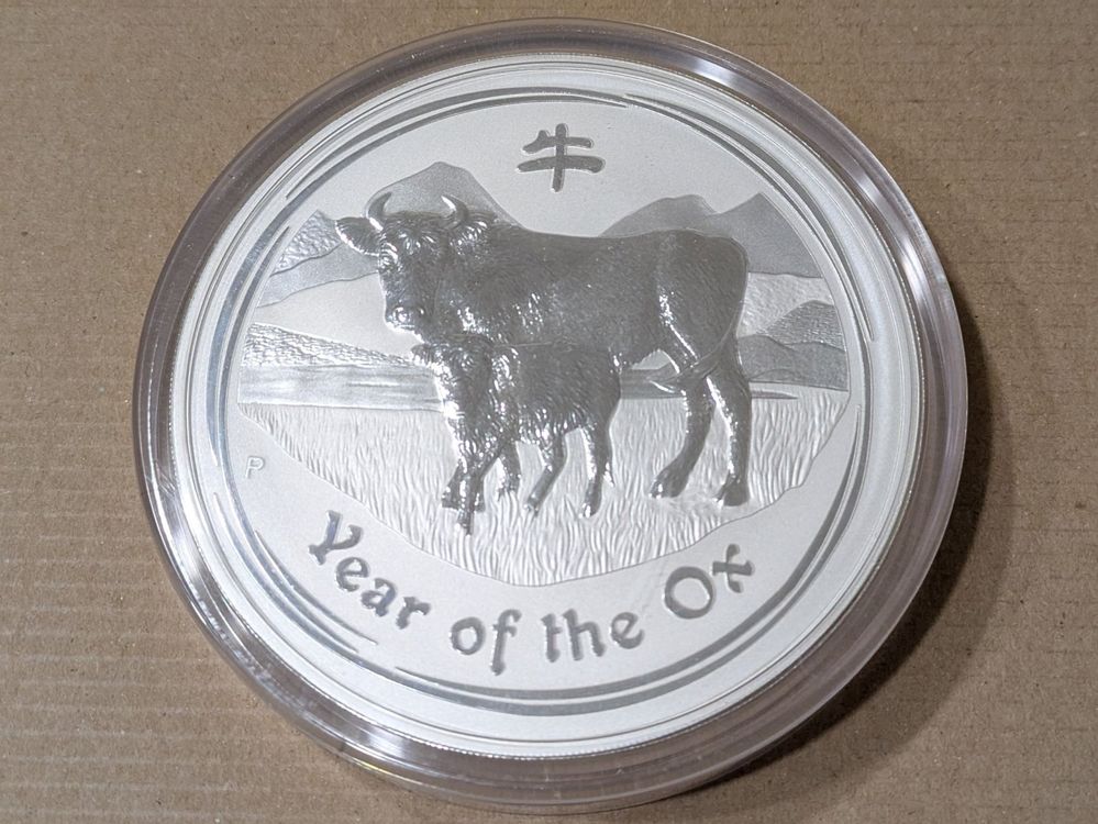 1 kg Silber Münze Silbermünze 2009 Lunar 2 Ochse 999 (Gebraucht) in ...