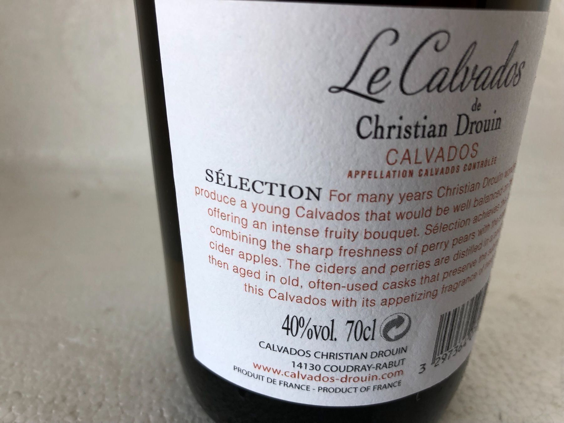 1 Flasche Calvados Selection Coeur de Lion Christian Drouin (Neu und ...