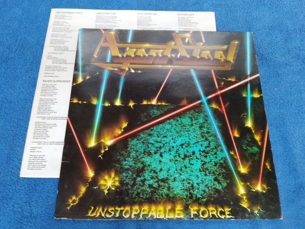 AGENT STEEL - unstoppable force 12" VG+ first uk press +OIS (Gebraucht ...